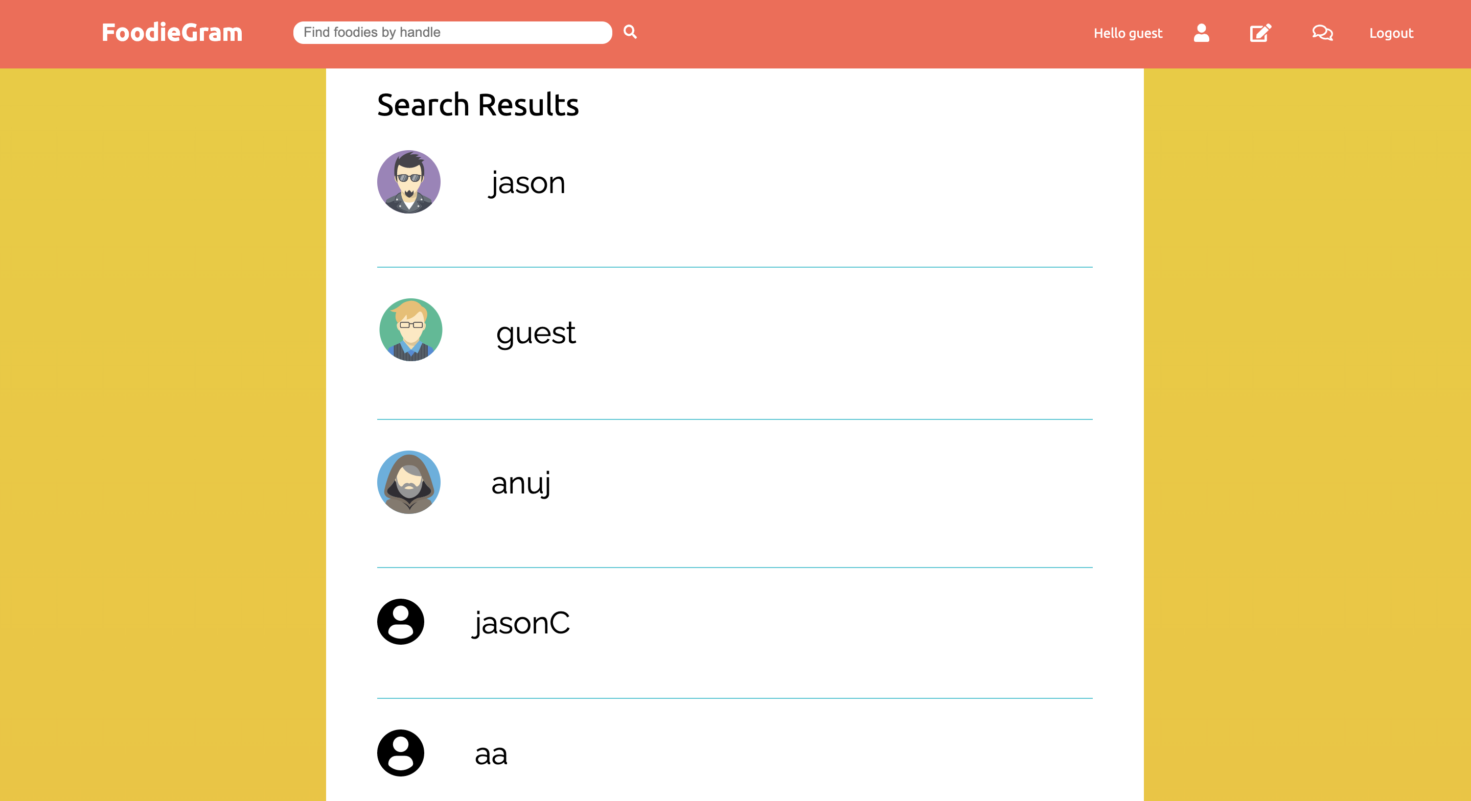 GitHub - AndyAYu/FoodieGram: A single-page MERN social media app for foodies