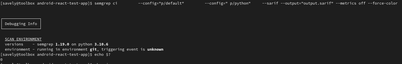 Semgrep didn't scan and returns zero exit code if you use space character in config · Issue ...