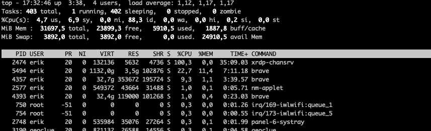 xrdp-chansrv using 100% cpu · Issue #2861 · neutrinolabs/xrdp · GitHub