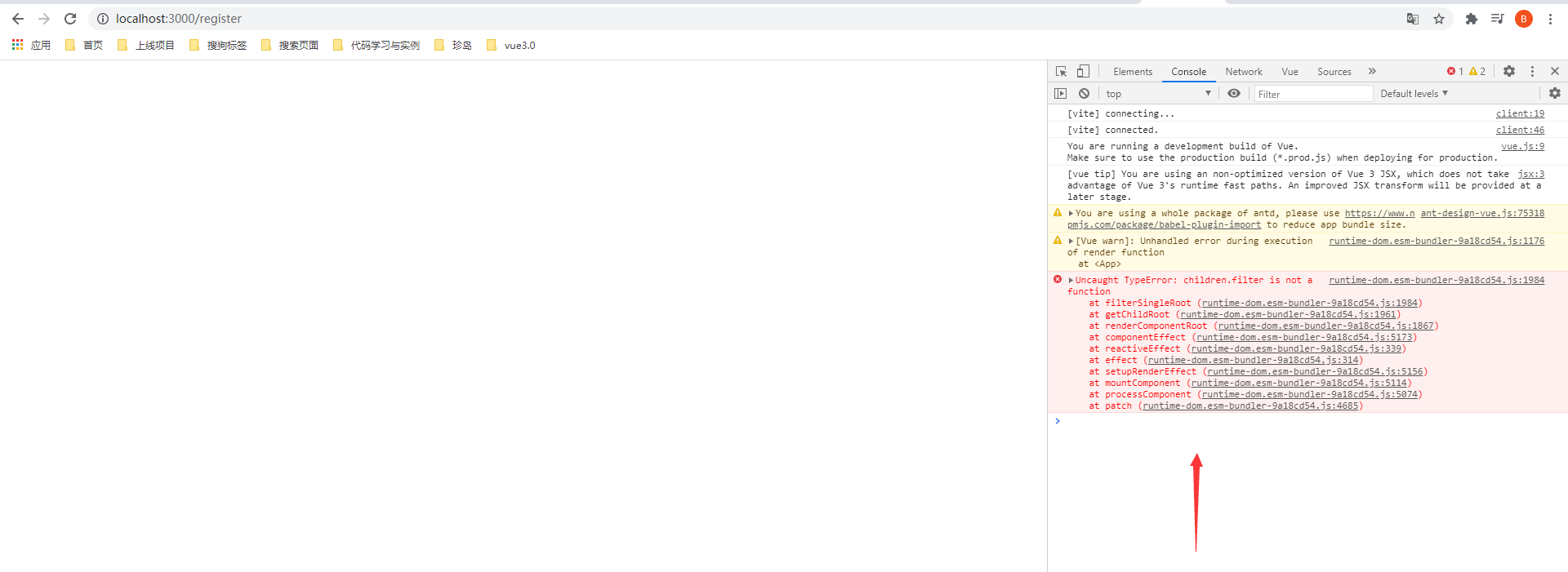 (Non-function value encountered for default slot. Prefer function slots for better performance ...