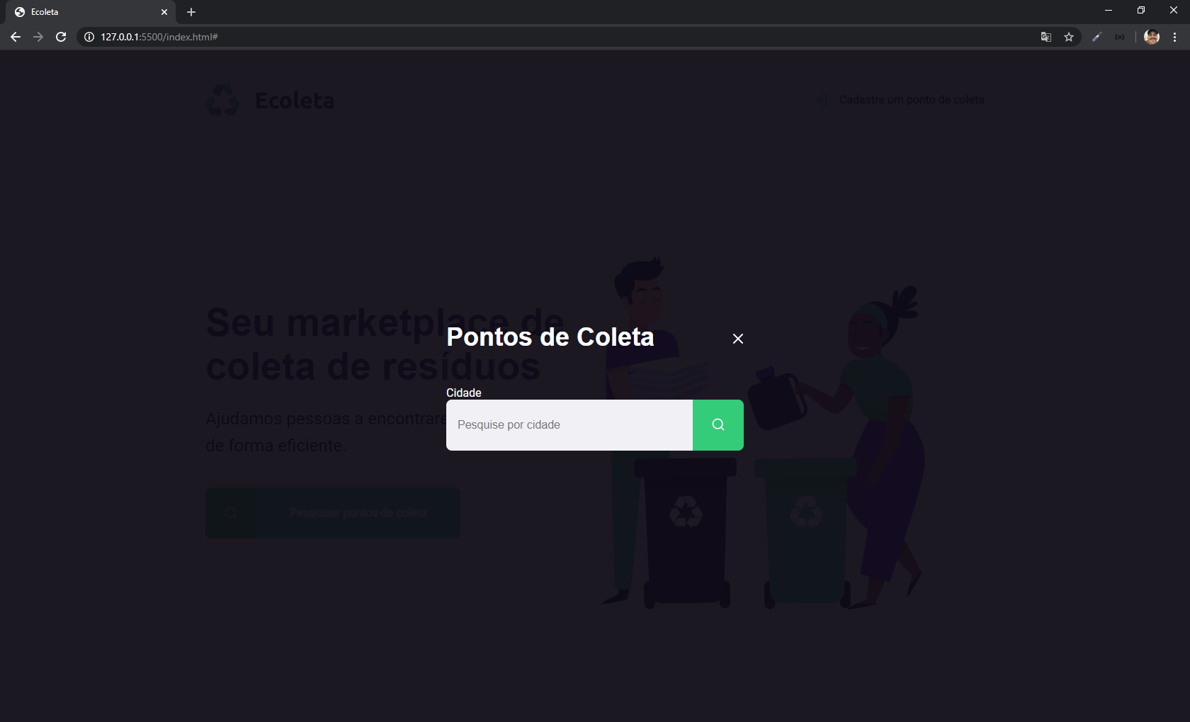 GitHub - titto-paixao/ecoleta-nlw: Projeto desenvolvido na primeira Next Level Week da RocketSeat
