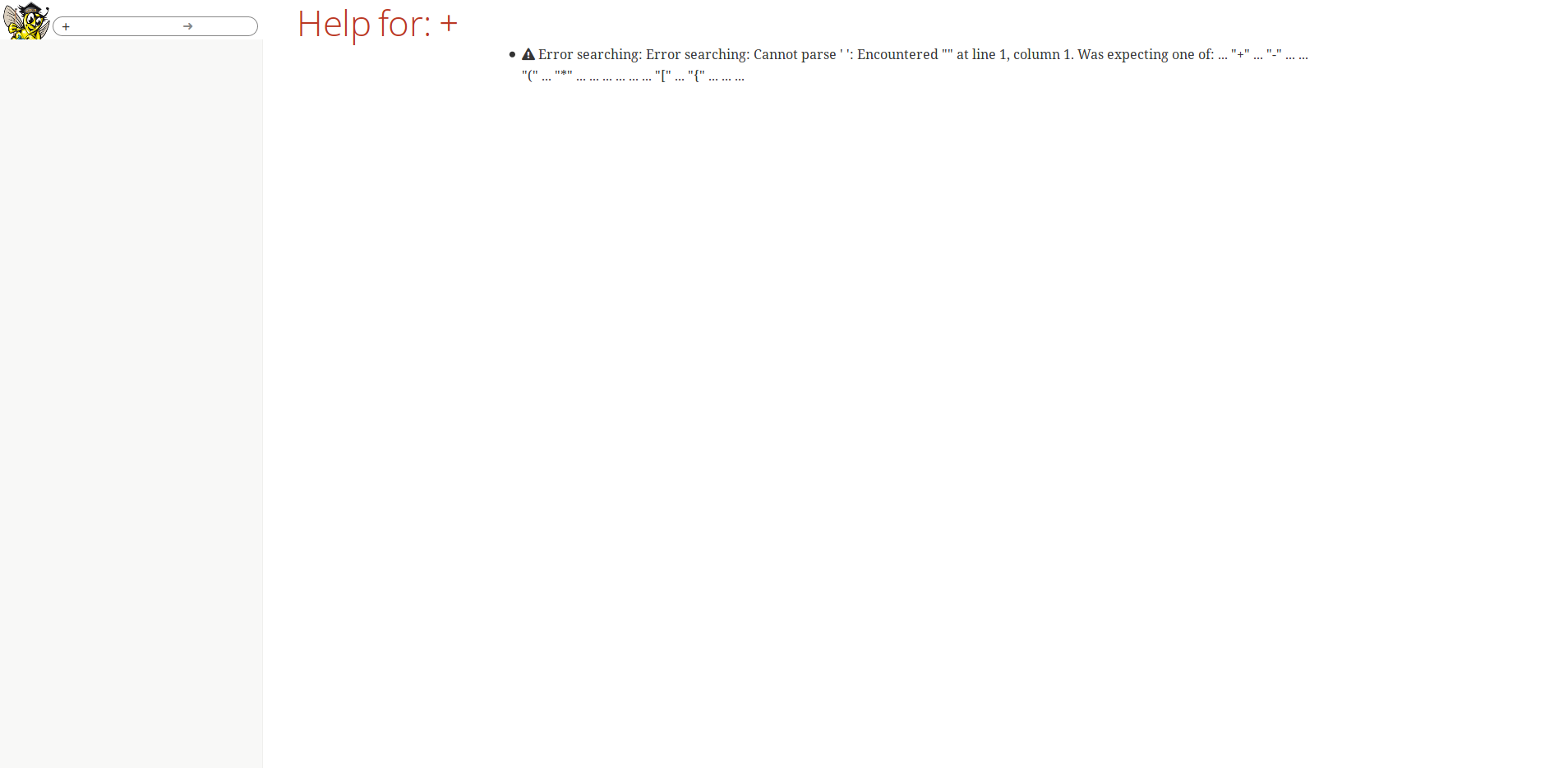 The documentation tutor breaks when searching for `+` · Issue #1294 · usethesource/rascal · GitHub