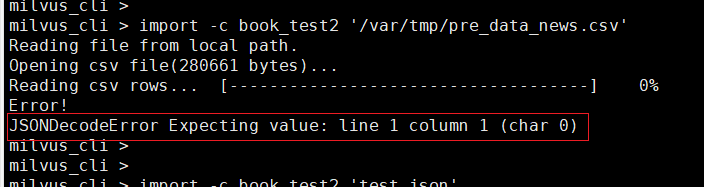 如何导入较大的csv文件或者json文件 · milvus-io milvus · Discussion #23440 · GitHub