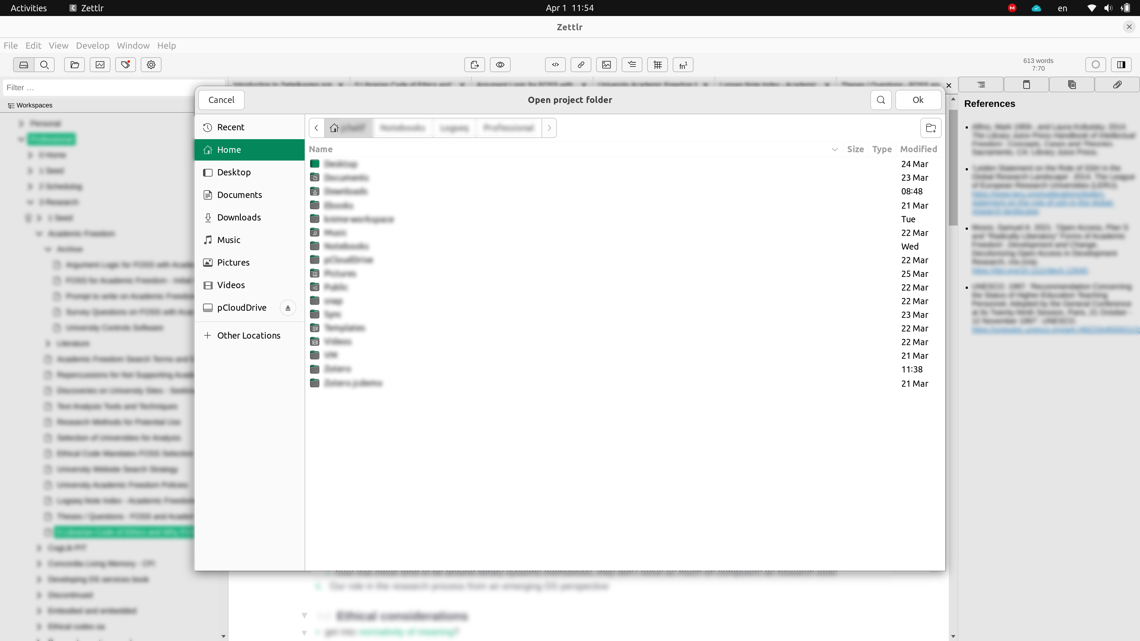 Open workspace or file dialogue unable to access full file system in ...