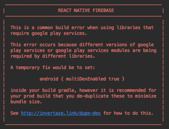 Duplicate entry com/google/android/gms/internal/abh.class · Issue #343 · invertase/react-native ...