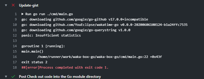 运行报错 · Issue #2 · YouEclipse/waka-box-go · GitHub