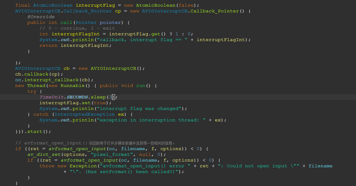 Interrupt av_find_input_format() function · Issue #1443 · bytedeco/javacv · GitHub