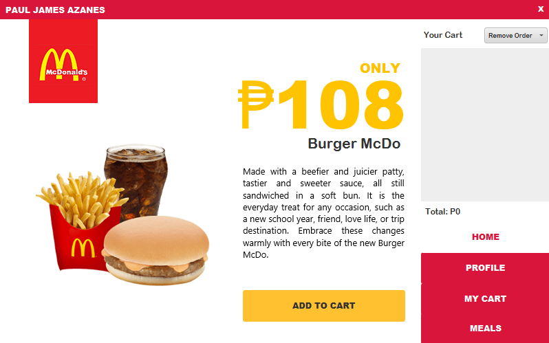GitHub - jamesazanes/McDollibee: McDo and Jollibee Delivery App · GitHub