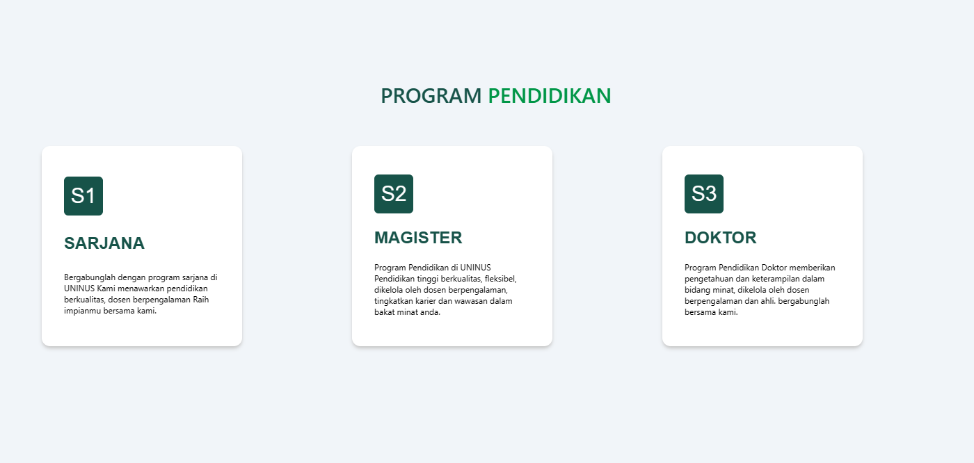 [PMB][Landing Page] | Bug Card tidak Lurus · Issue #234 · himatifdevteam/uninus · GitHub
