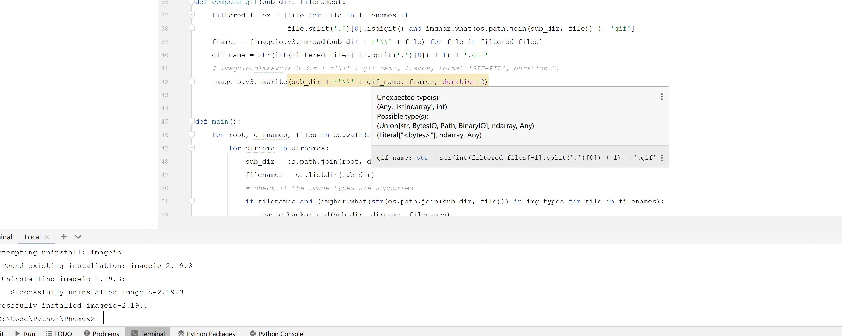how to write a gif making fro multiple images · Issue #829 · imageio/imageio · GitHub