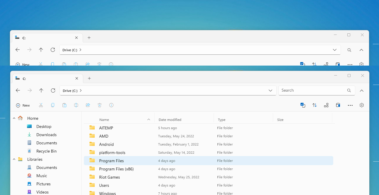 Expandable toolbar · Issue #9370 · files-community/Files · GitHub