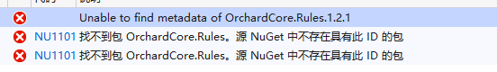 unable to find metadata of orchardcore.rules.1.2.1 · Issue #11032 · OrchardCMS/OrchardCore · GitHub