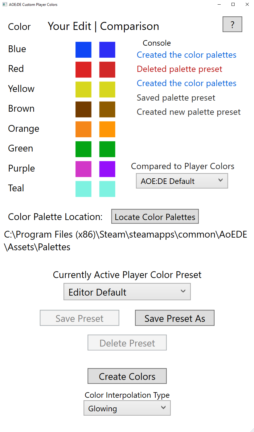 GitHub - pate623/AoEPlayerColorEditor: Tool to edit Age of Empires ...