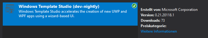 WPF install [Nightly] · Issue #3635 · microsoft/TemplateStudio · GitHub