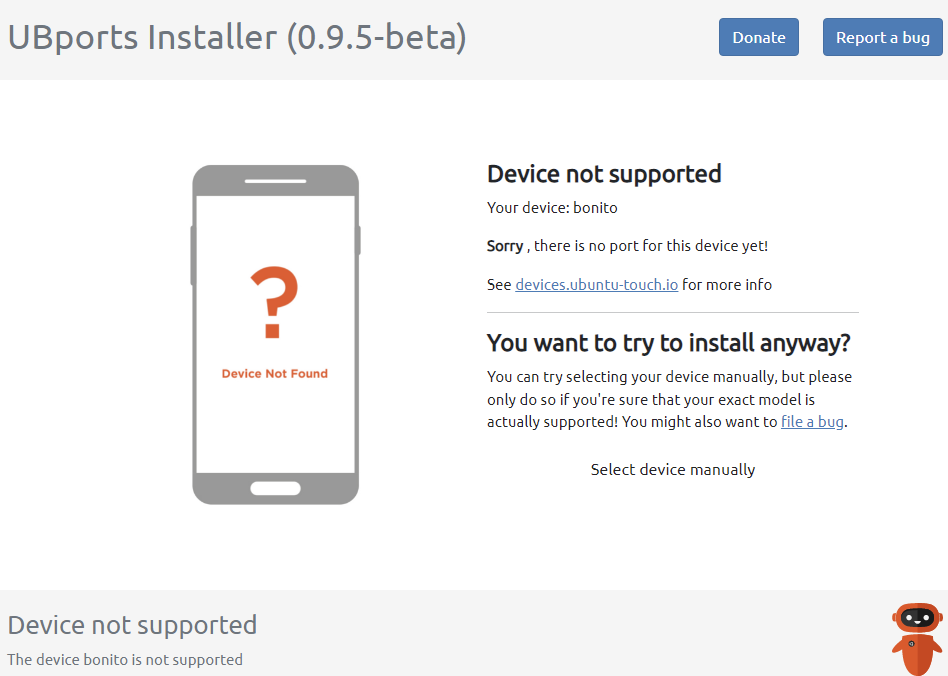 Device not supported · Issue #2734 · ubports/ubports-installer · GitHub