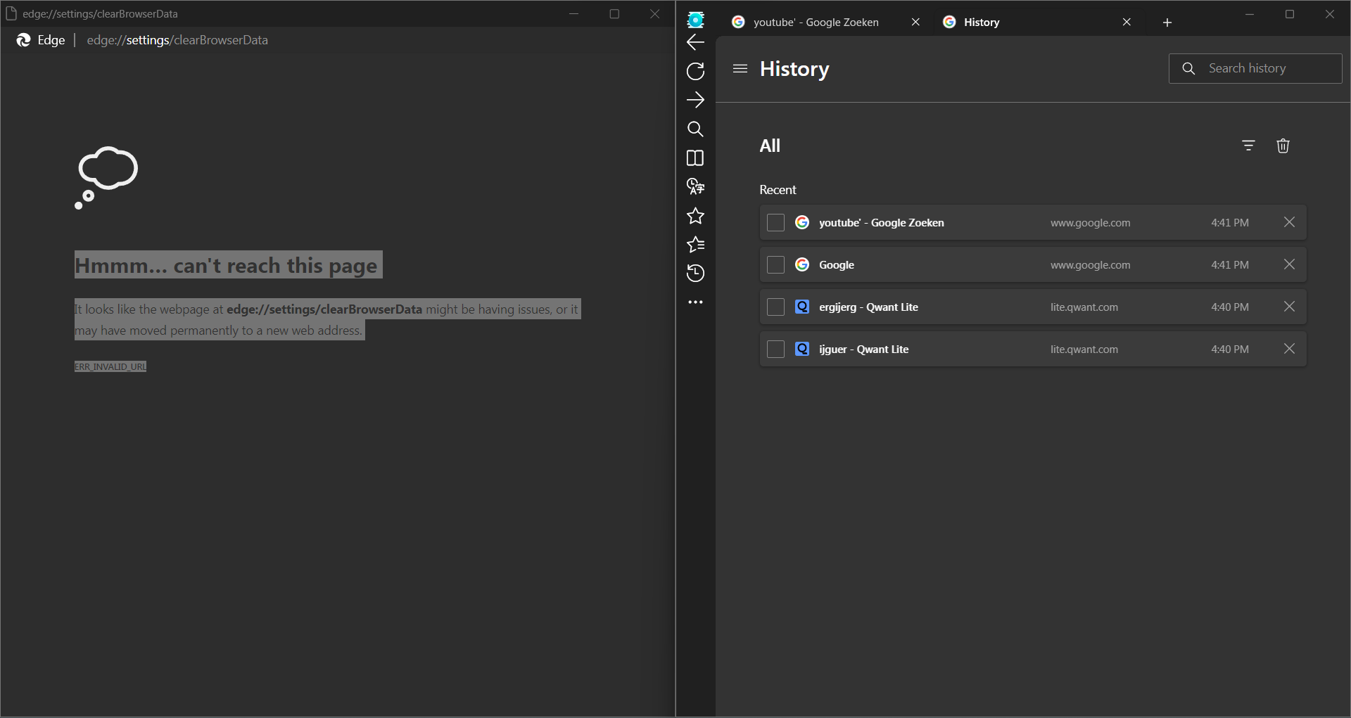 WebView2 ( History Clear Default Page Failing ) · Issue #3153 · MicrosoftEdge/WebView2Feedback ...