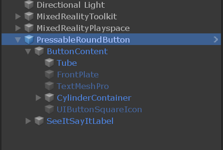 Clean up PressableRoundButton prefab · Issue #6400 · microsoft/MixedRealityToolkit-Unity · GitHub