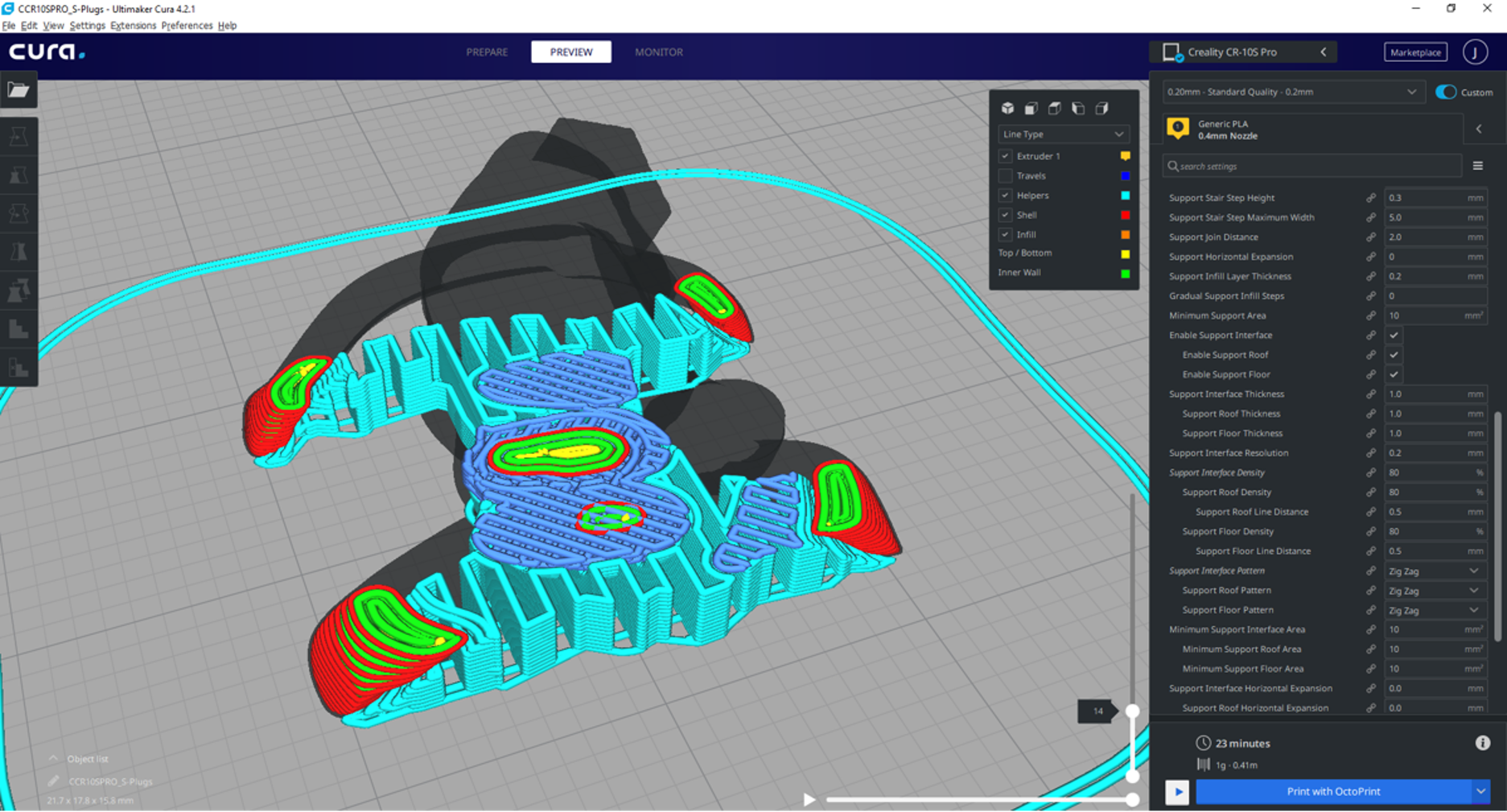 Support Interface Roof with Cura [4.3.0] · Issue #6528 · Ultimaker/Cura ...