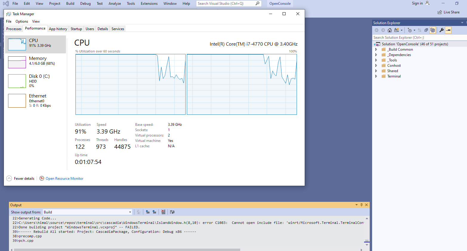 windows 10 Pro 18950 Preview Vistual Studio 2019 is not working · Issue #2703 · microsoft ...