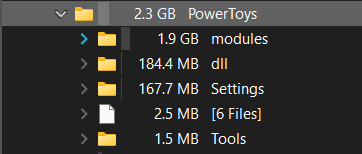 Installiton size is +2.0GB · Issue #23639 · microsoft/PowerToys · GitHub