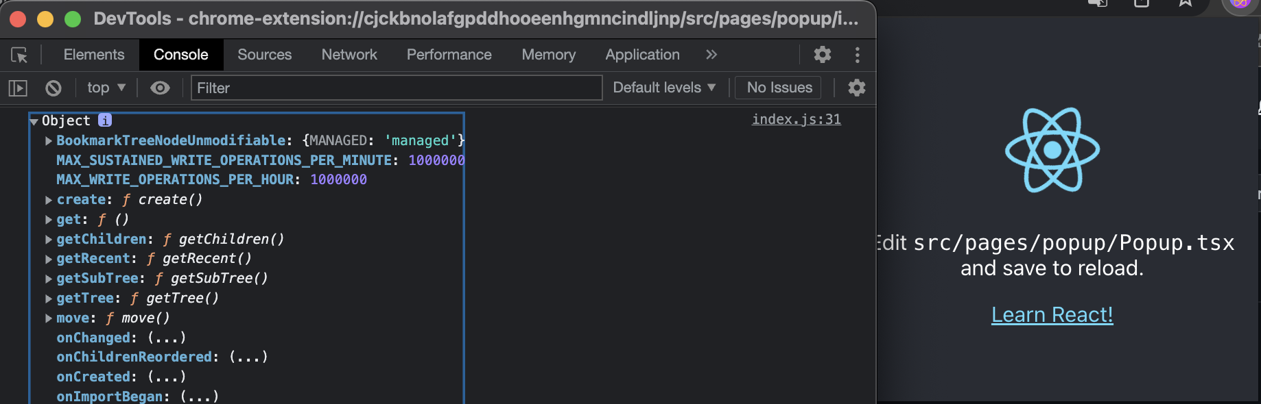 Is There A Way To Use Chrome Api In The React Component · Issue 45 · Jonghakseo Chrome
