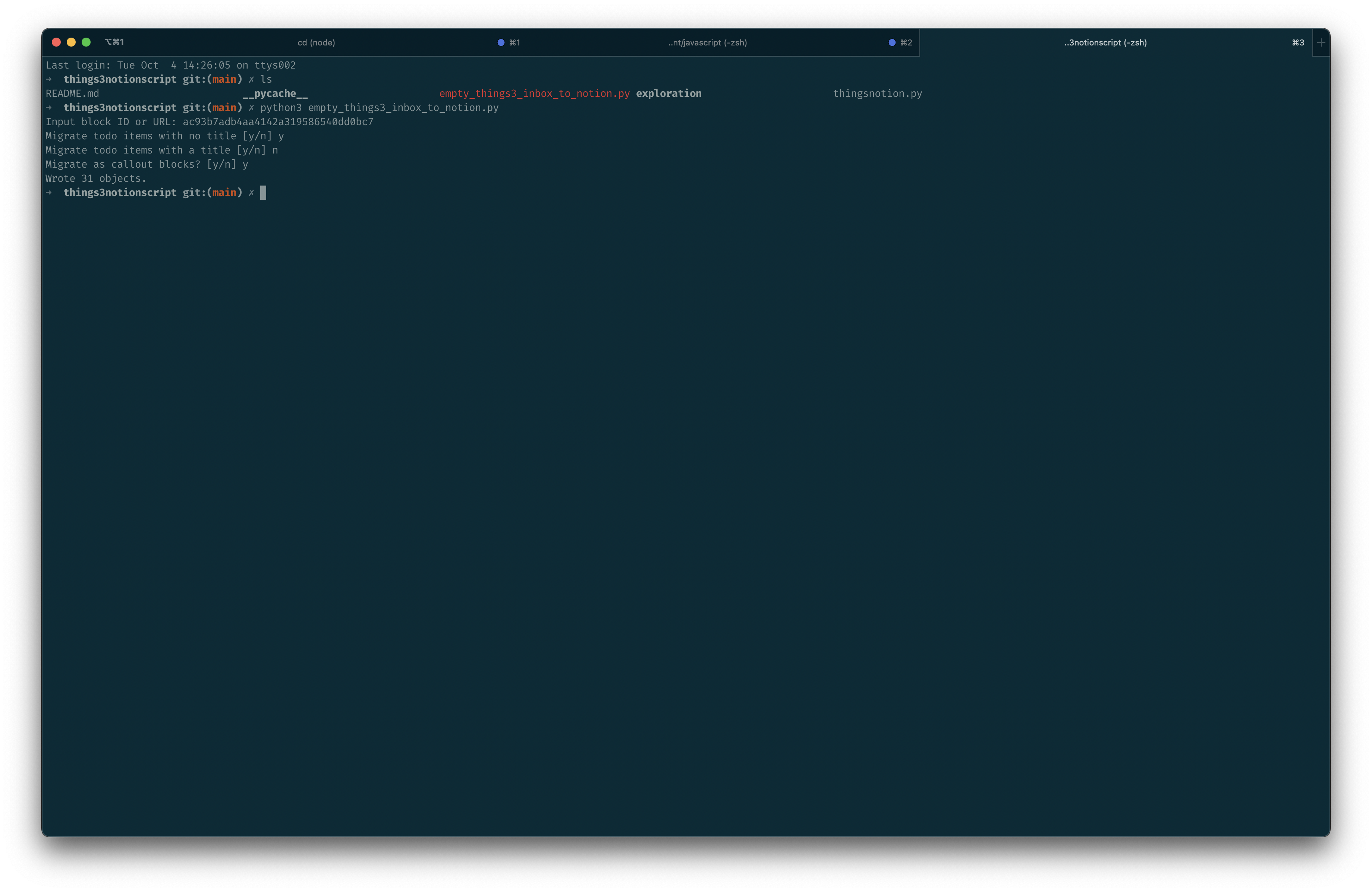 GitHub - Avery2/things3notionscript: A script I wrote that takes todo ...
