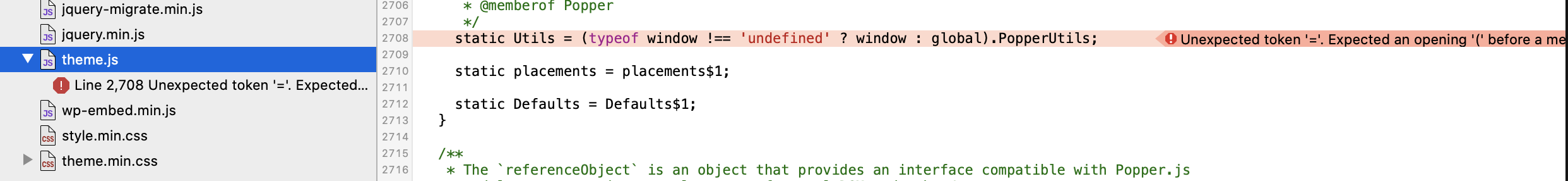 Javascript broken in iOS