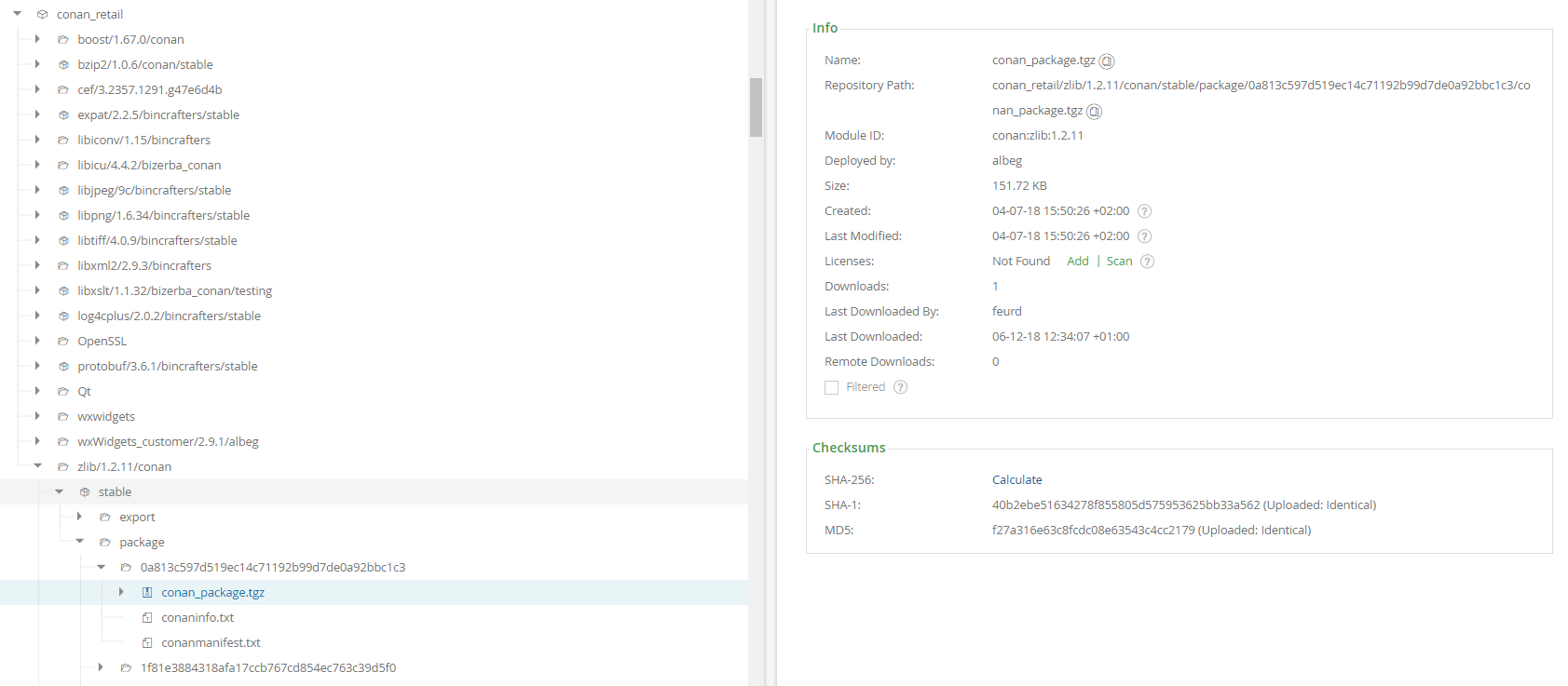 Migration to new conan server swaps version and module information in ...