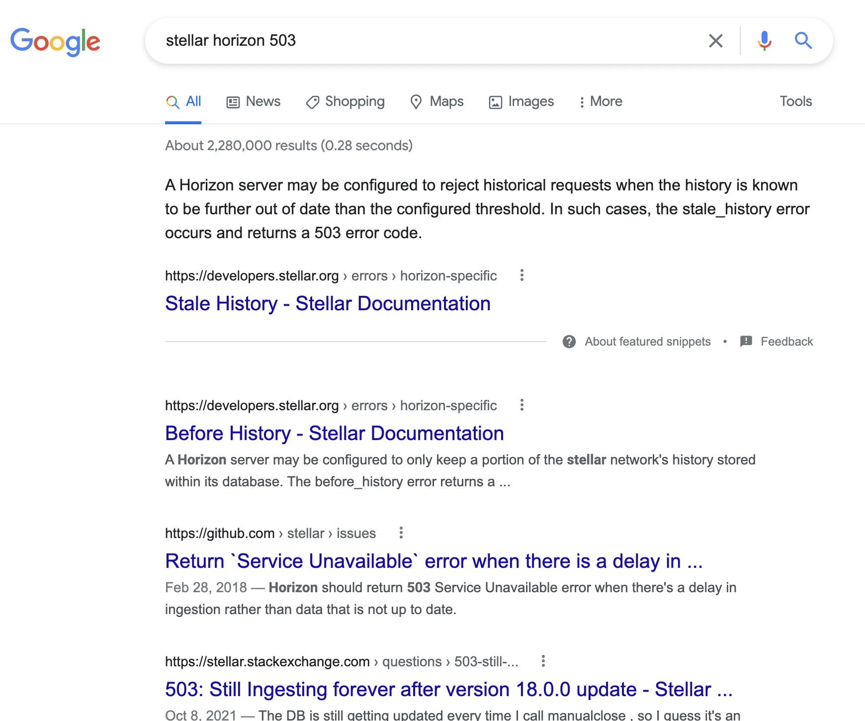 SEO: stellar horizon 503 · Issue #446 · stellar/new-docs · GitHub