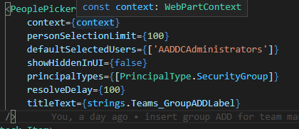 Populate a People Picker with a security group · Issue #935 · pnp/sp-dev-fx-controls-react · GitHub
