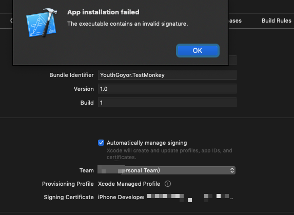 App Installation Failed - The executable contains an invalid signature · Issue #161 ...