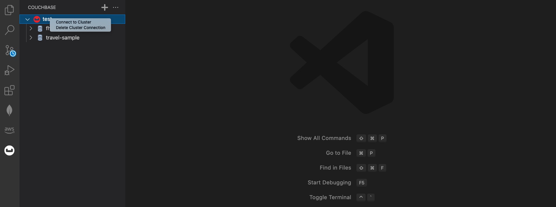 Connected instance shows connect to the cluster menu option · Issue #49 · Couchbase-Ecosystem ...