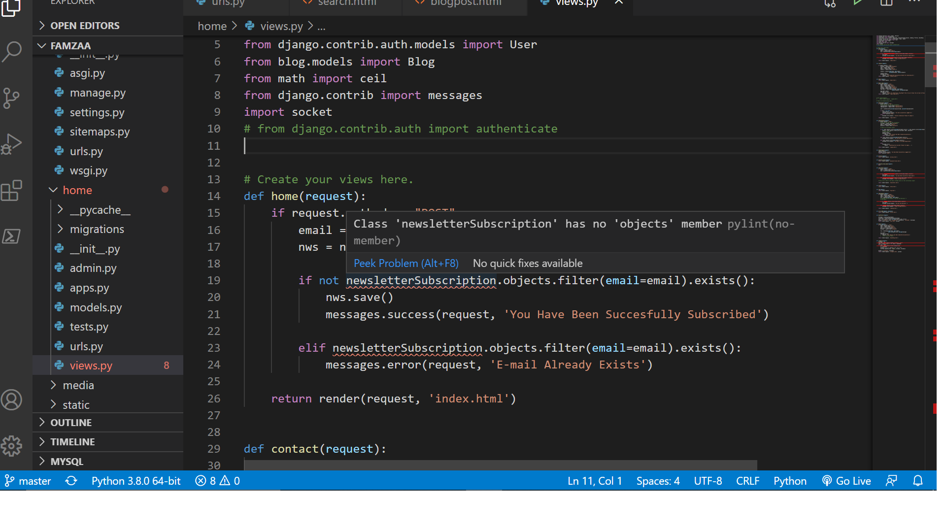 Unexpected "problems" reported for Django model attributes. · Issue ...