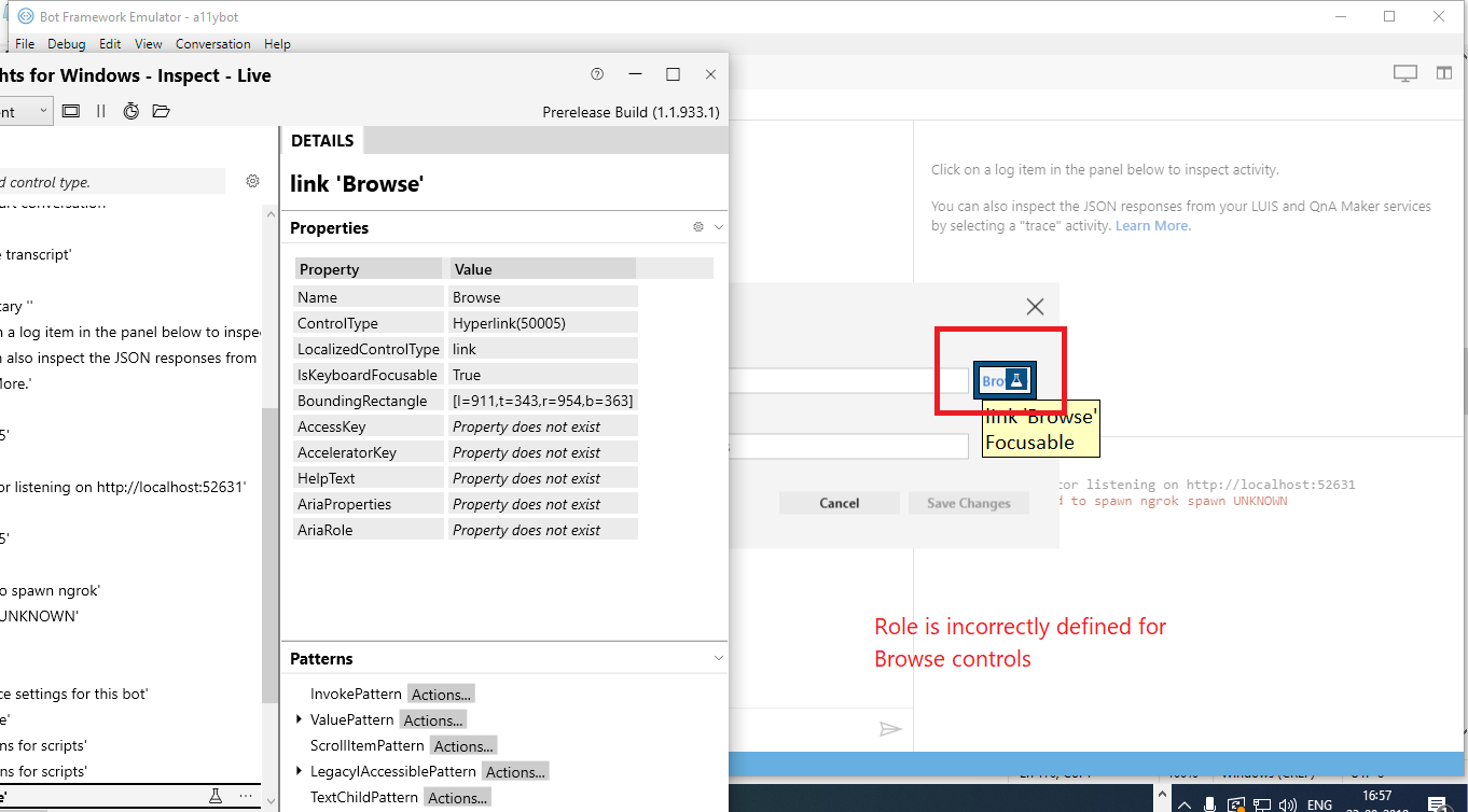 [MAS4.1.2][Screen reader-choose a different location.] Role is incorrectly defined for Browse ...