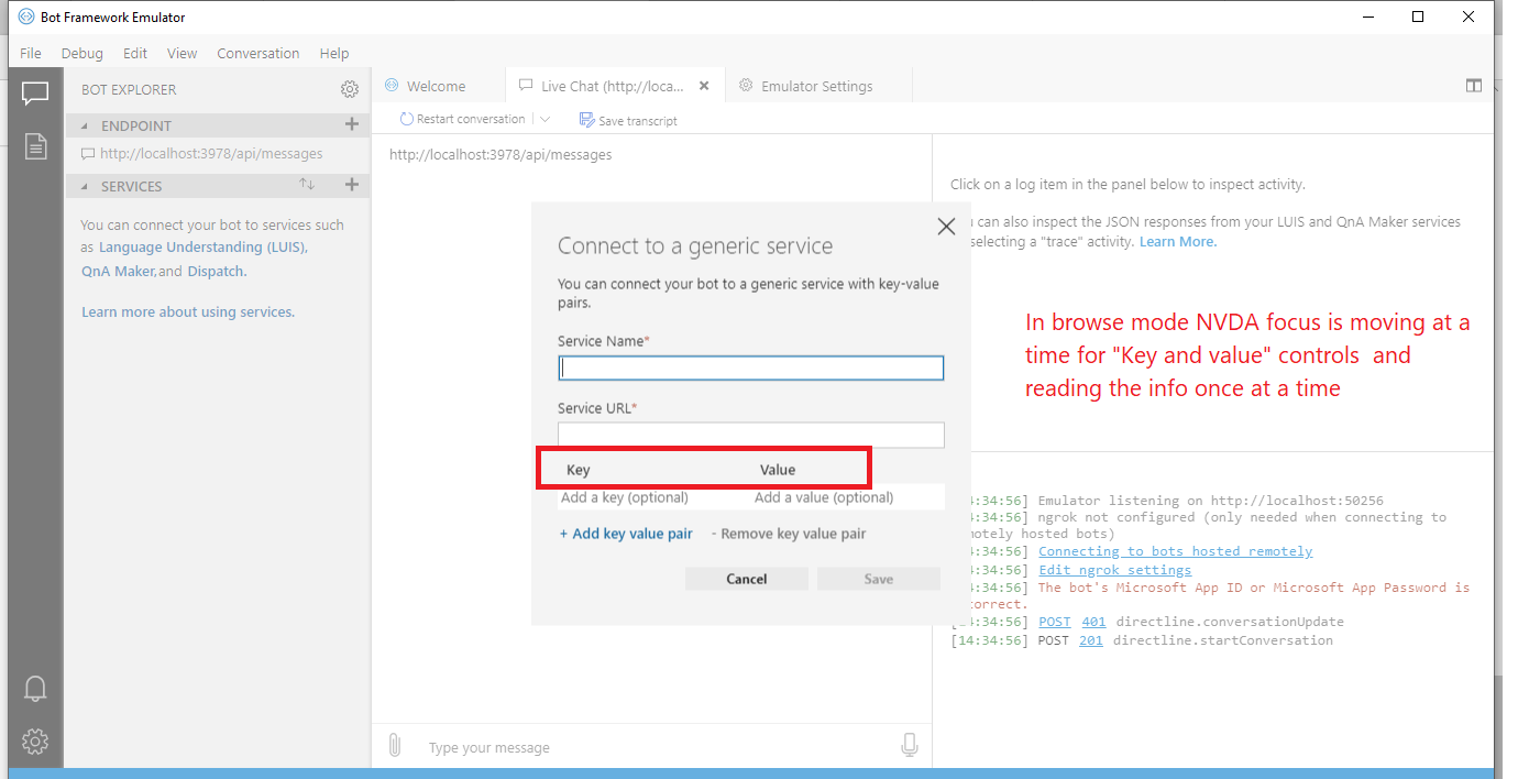 [MAS4.2.1] [Screen Reader-Services] In browse mode NVDA is reading the unnecessary information ...