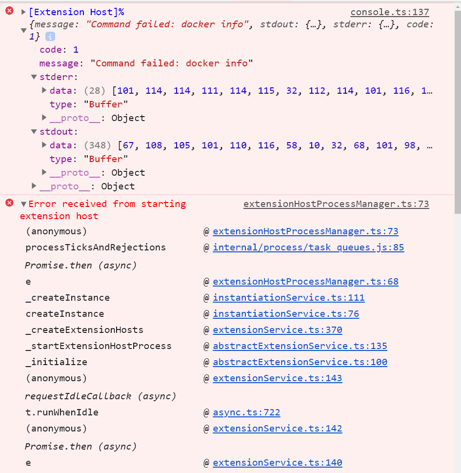 Remote Container Try An Example Docker Returned An Error Make Sure The Docker Daemon Is Runing