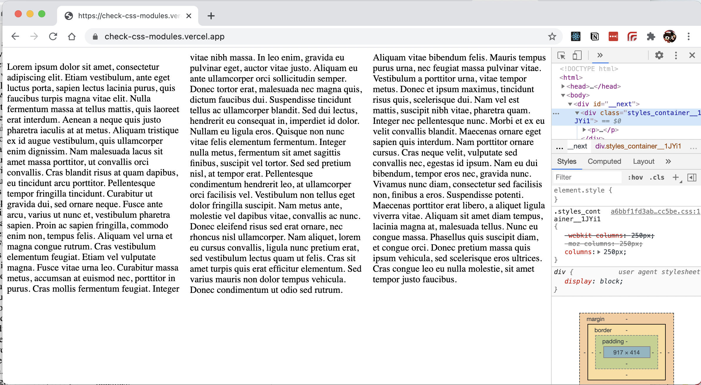 Css Columns Shorthand Syntax Get Shrinked On Build But Not On Dev 1030