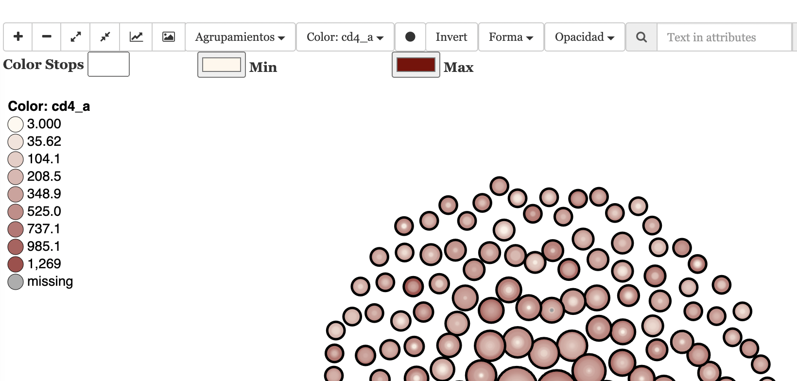Ensure that the middle color gradient listed is the median · Issue #91 · veg/hivtrace-viz · GitHub