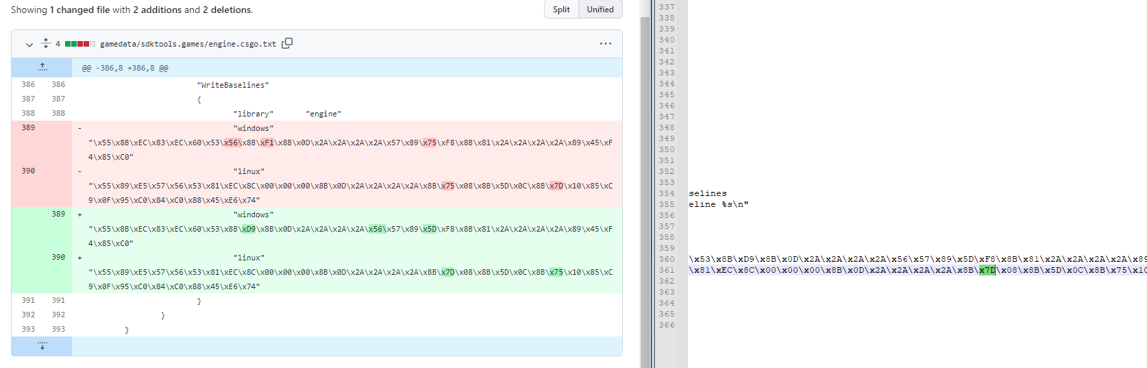 Error Failed to find WriteBaselines signature -- stringtable error workaround disabled. · Issue ...