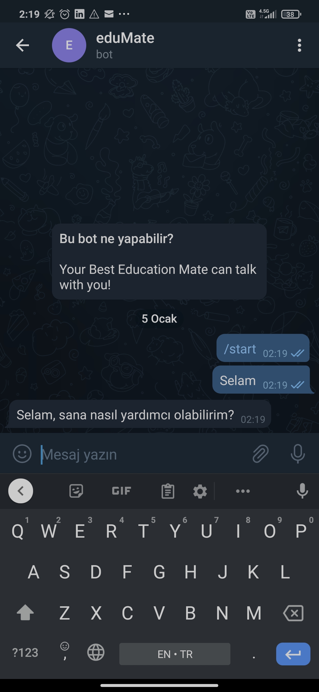 GitHub - ahmetcankaratas/edumate-chat-robot: Your eduMate can talk with you