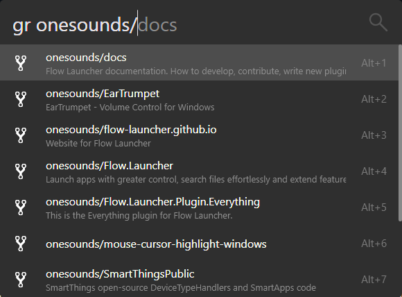 GitHub - Garulf/Github-Quick-Launcher: Quickly access your personal repositories and stars.