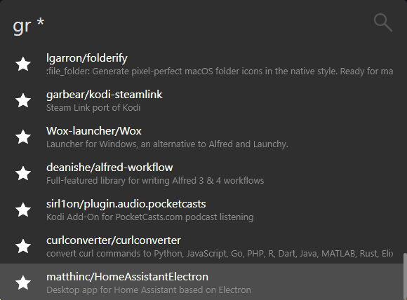 GitHub - Garulf/Github-Quick-Launcher: Quickly access your personal repositories and stars.