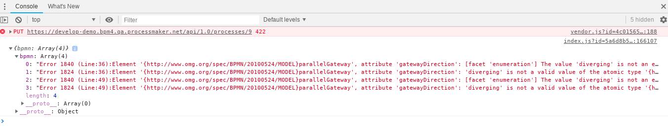 Parallel Gateways result in a 'BPM definition is not valid' · Issue #287 · ProcessMaker/modeler ...