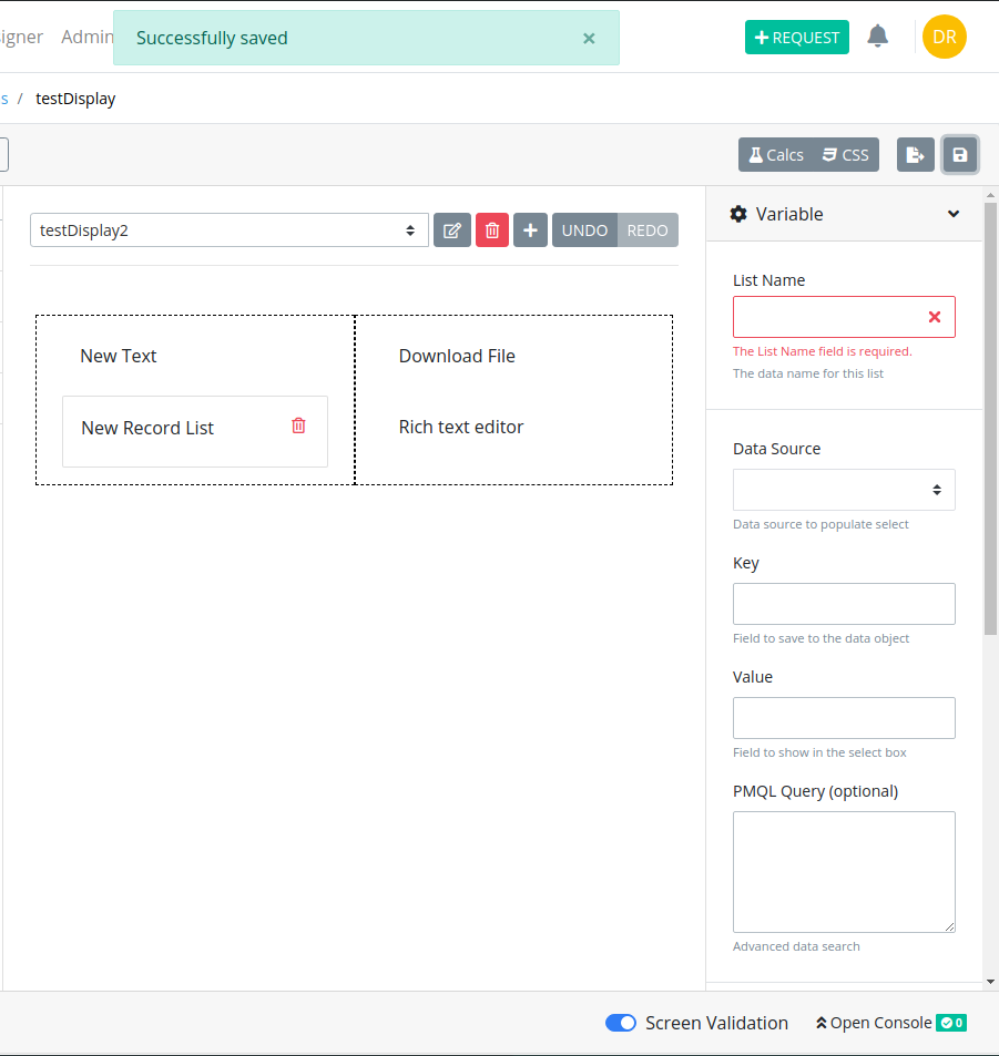Invalid Screens Can Save · Issue 319 · Processmaker Screen Builder · Github