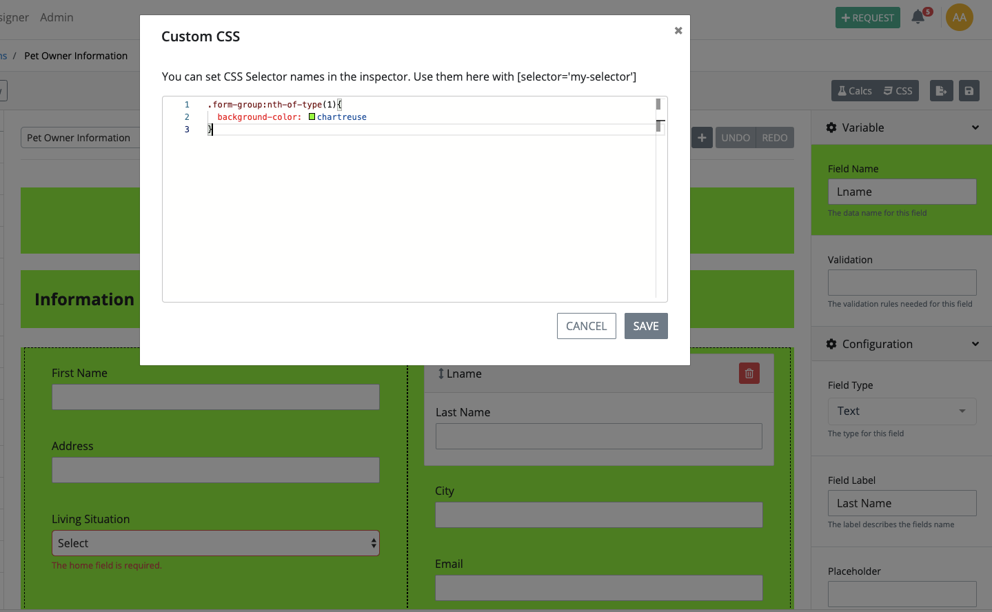 Custom Css Should Not Show In Editor View · Issue 353 · Processmaker Screen Builder · Github