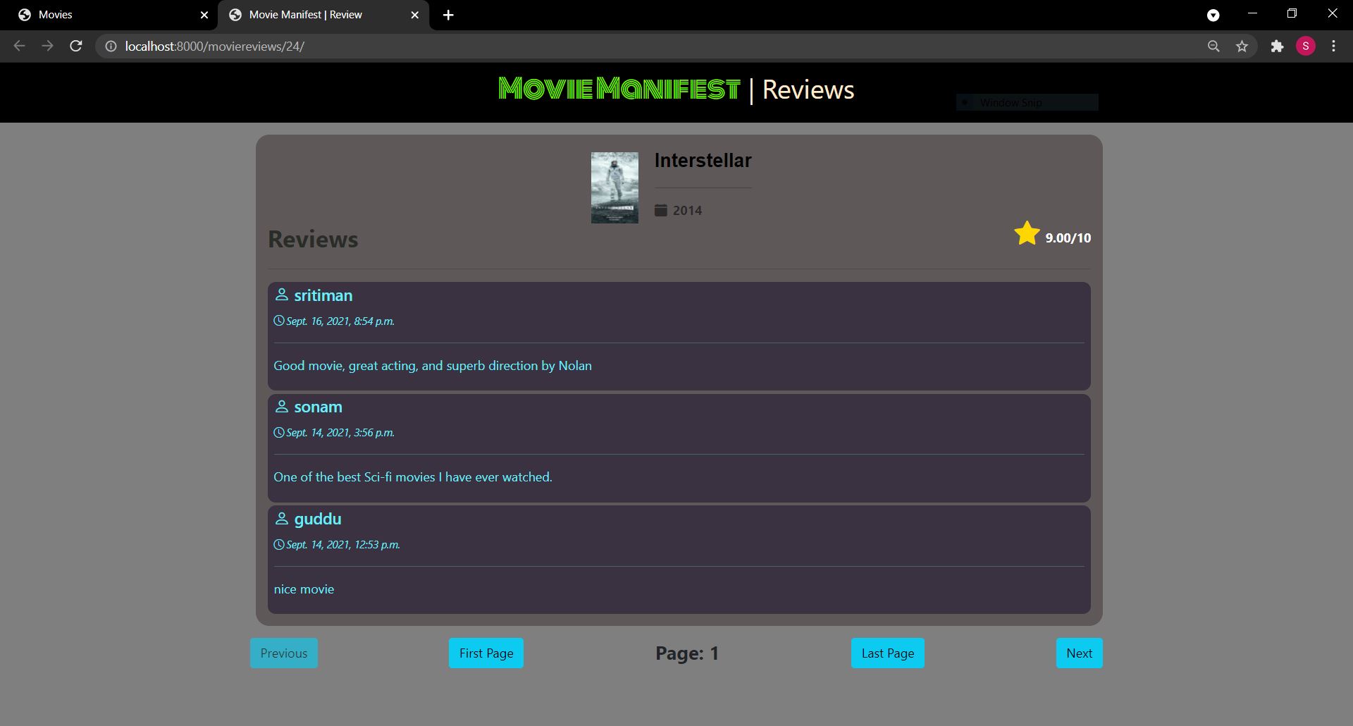 GitHub - adaksritiman24/Movie-Rating-Website-using-Django: This is a ...