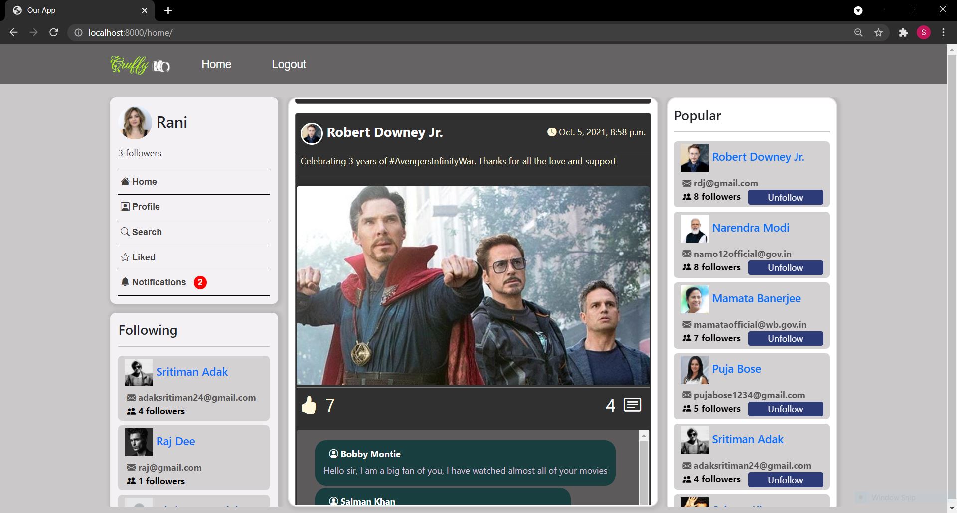 GitHub - adaksritiman24/Social-Networking-Website-using-Django: This is ...
