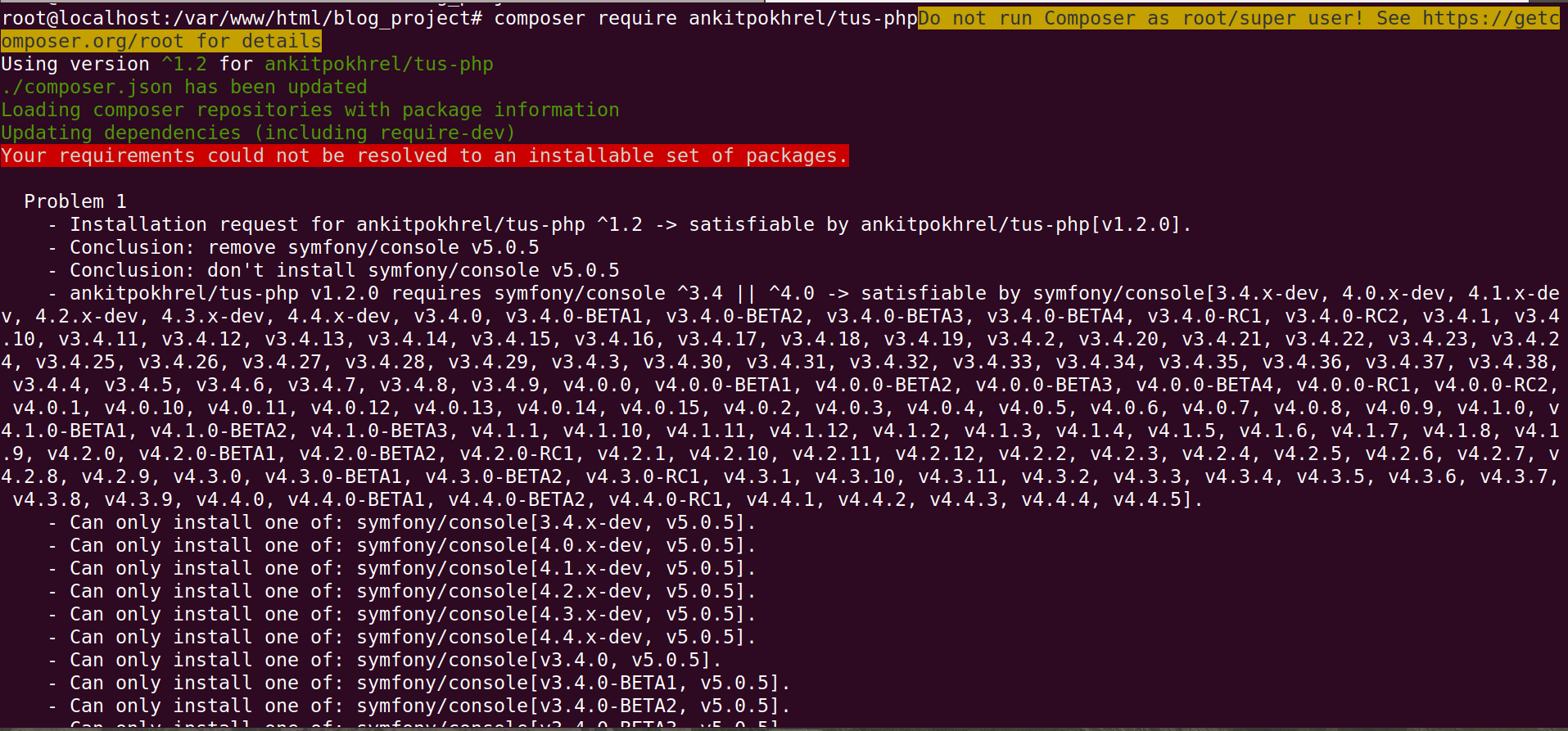 Error when using composer to install API in a Symfony 5 project. · Issue #244 · vimeo/vimeo.php ...