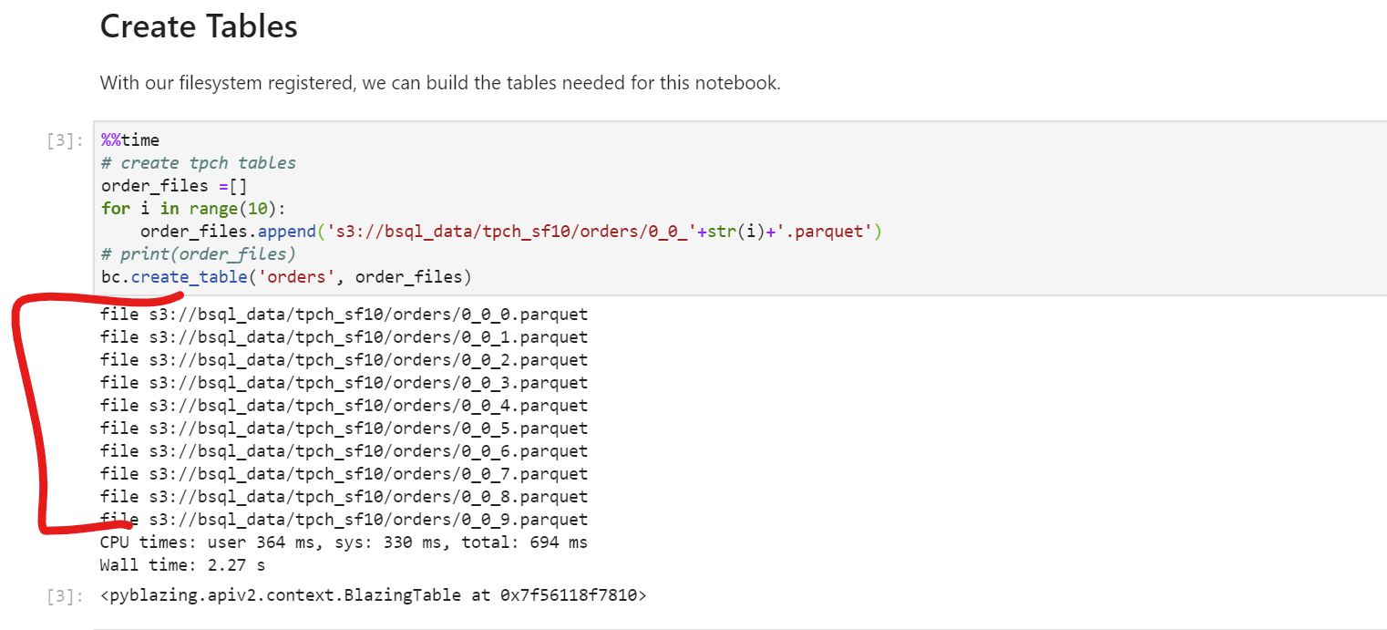 [BUG] Extra Console Outputs on Create Table · Issue #465 · BlazingDB/blazingsql · GitHub