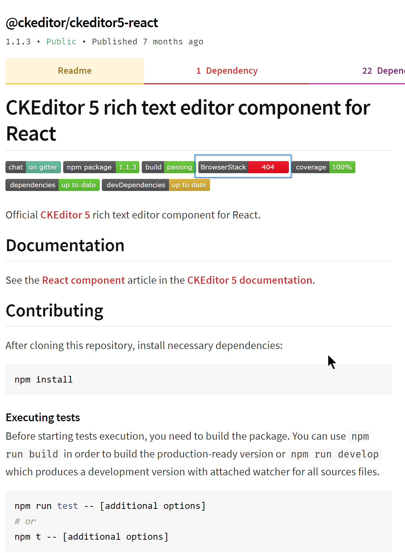 Broken browserstack badge · Issue #117 · ckeditor/ckeditor5-react · GitHub